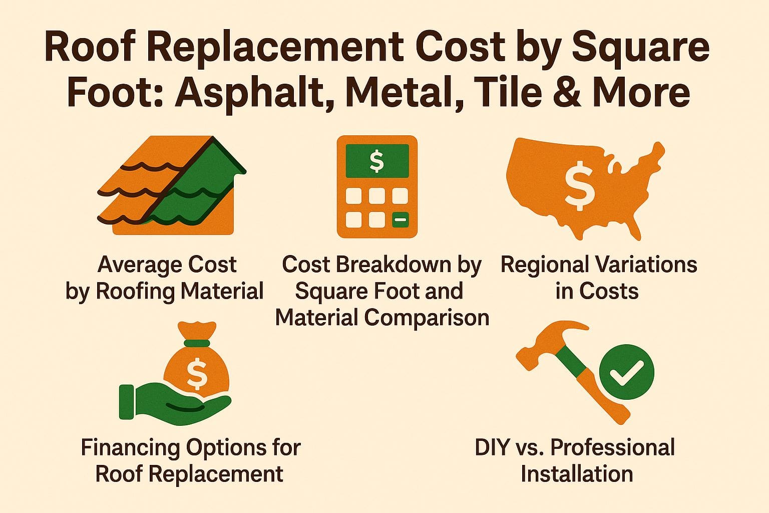 Roofing Cost by Square Foot: 2025 Prices for Asphalt, Metal & Tile